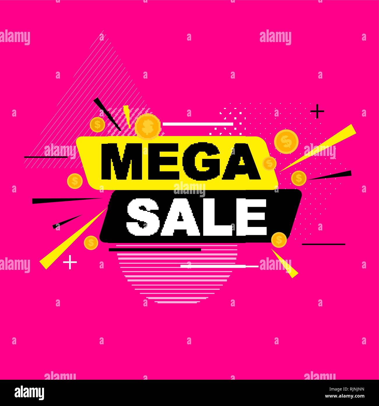 Abstract mega sale poster. Vector illustration EPS10 Stock Vector Image ...