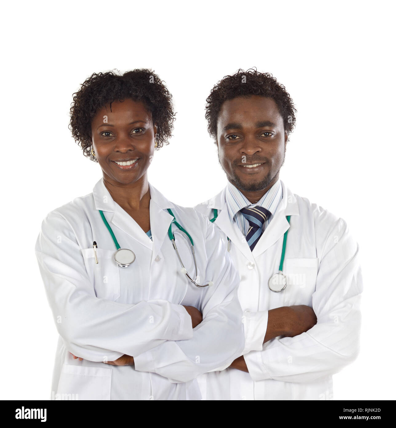 Health professionals isolated on a white background Stock Photo - Alamy