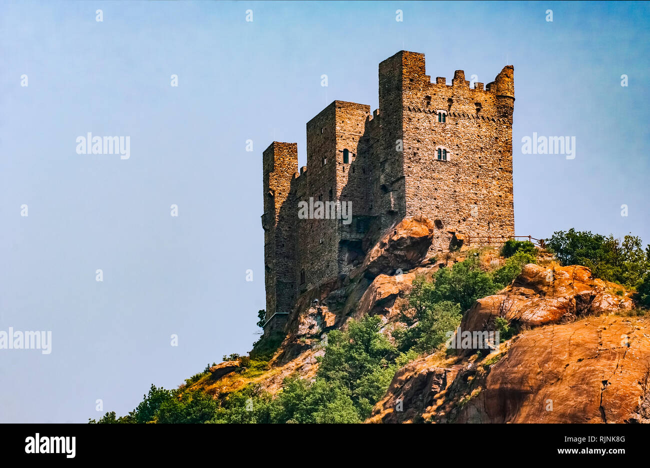 Italy Valle D'Aosta Chatillon Ussel Castle Stock Photo - Alamy