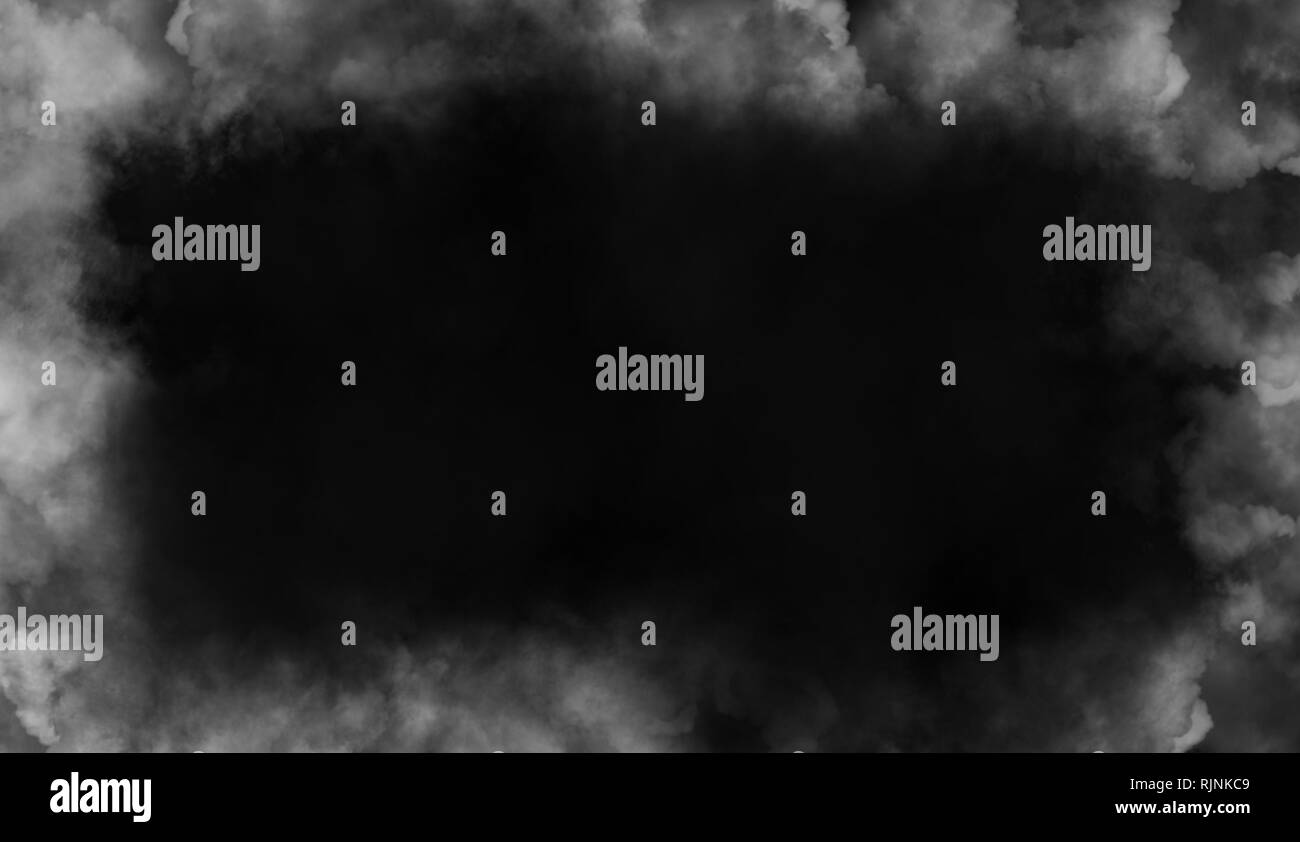 Border from smoke. Misty effect for film , text or space Stock Photo ...