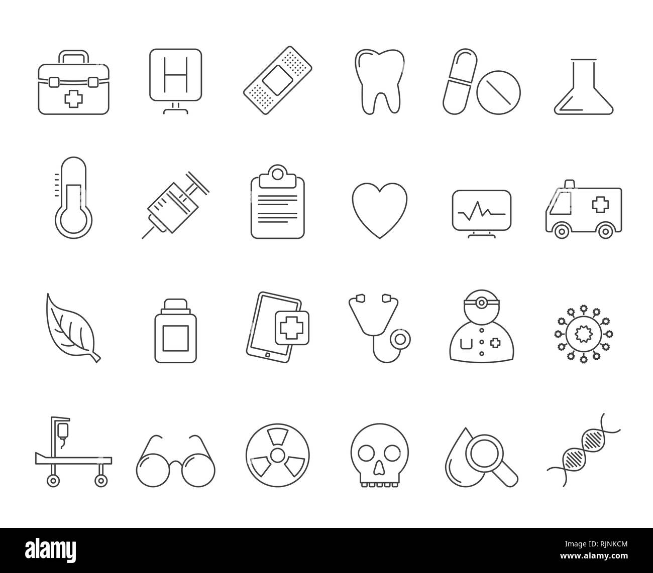 Hospital icons Stock Vector Images - Alamy