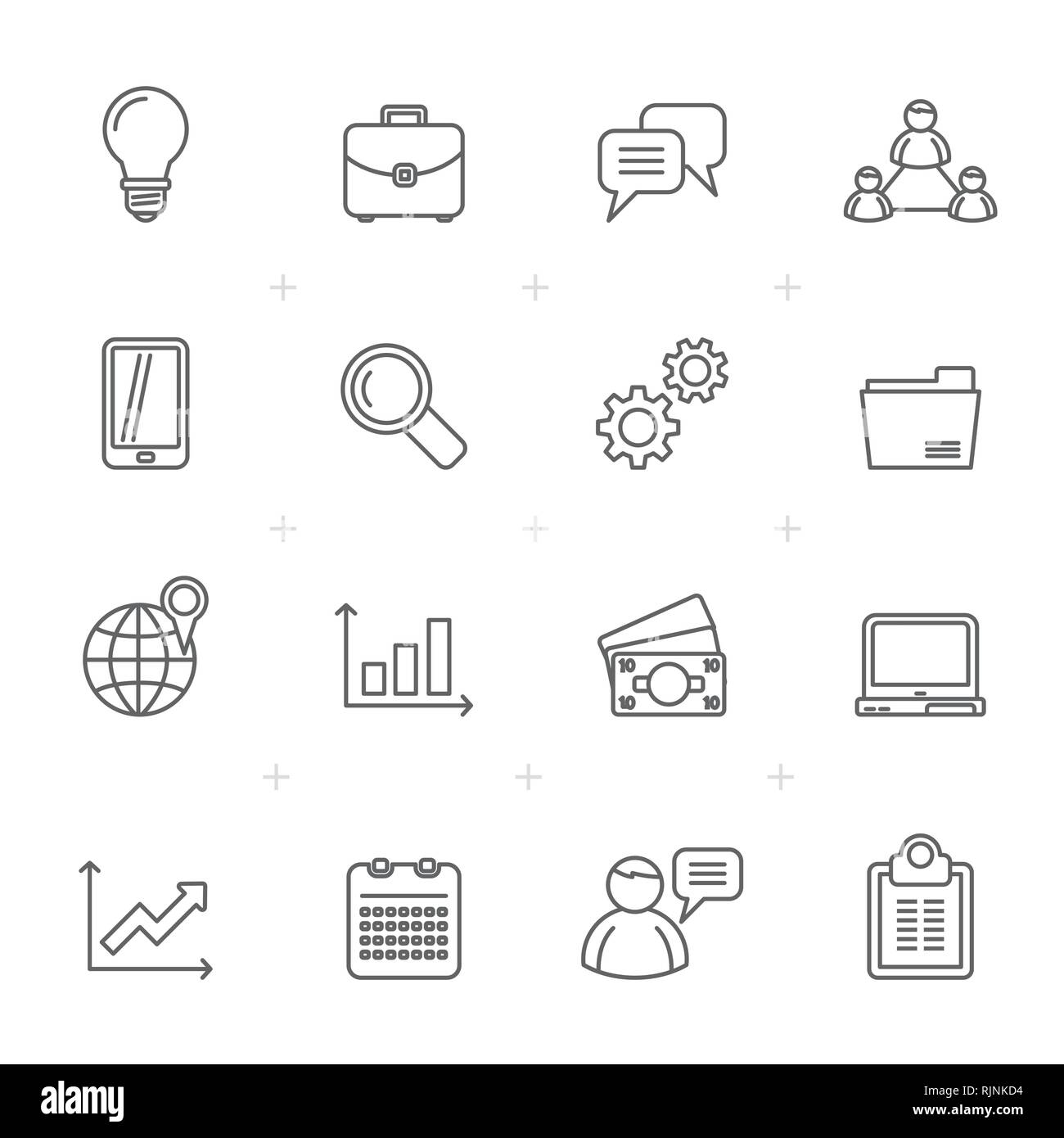 Finance industry line icons Cut Out Stock Images & Pictures - Alamy