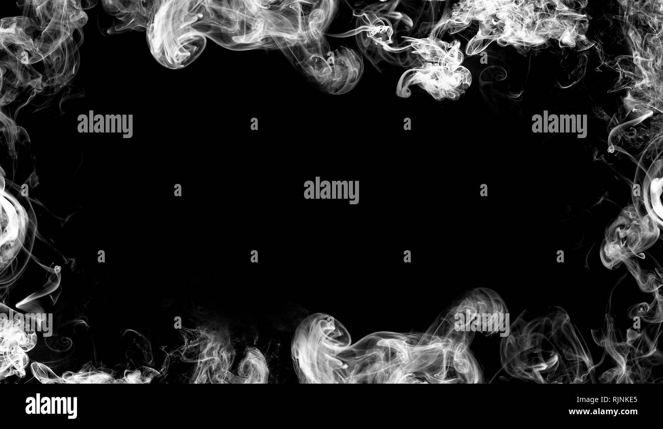 Border from smoke. Misty effect for film , text or space Stock Photo ...