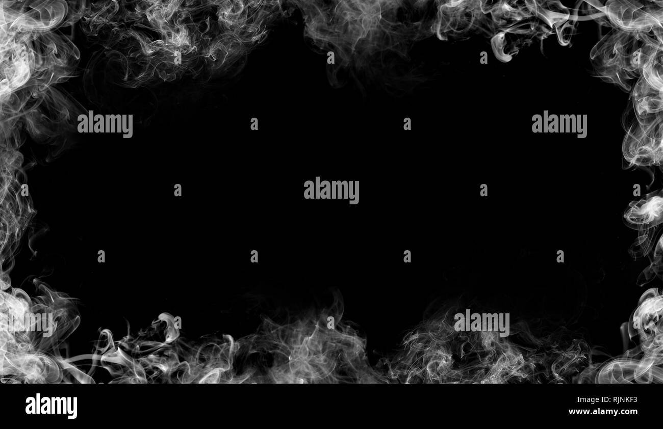 Border from smoke. Misty effect for film , text or space Stock Photo ...