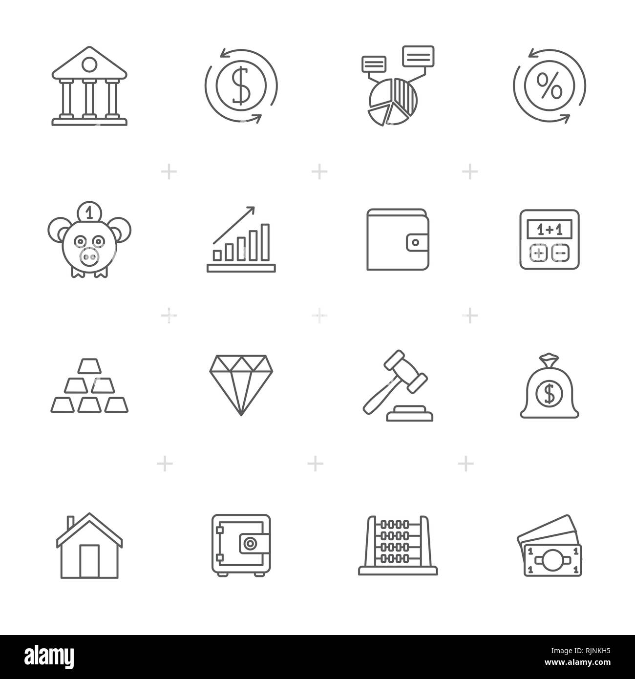 Bank building percentage line Stock Vector Images - Alamy