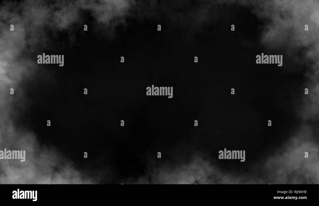 Frame smoke misty texture effect for film , text or space . Border ...