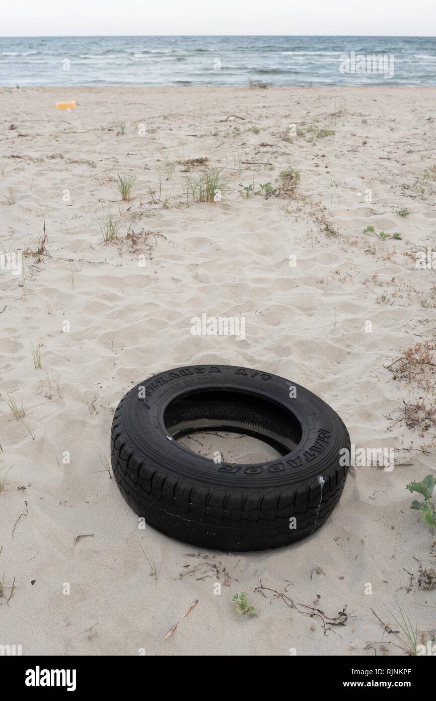 Thrown out tires hi-res stock photography and images - Alamy