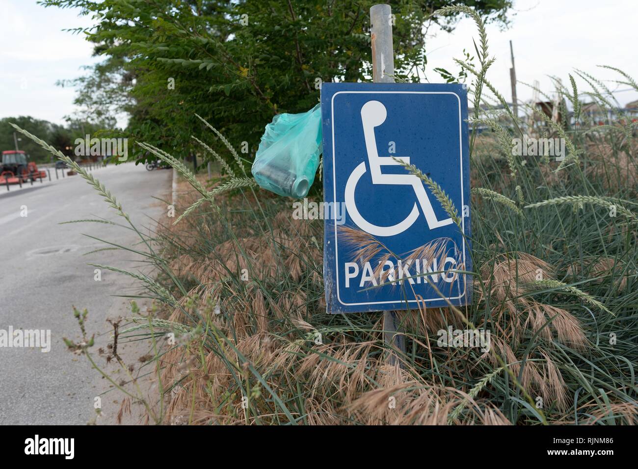 Passenger Sign for Disabled Stock Photo - Alamy