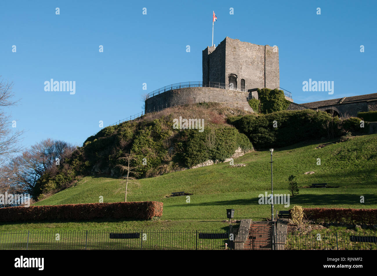 Around the UK - The Grade 1 Listed Castle Keep of Clitheroe castle. A ...