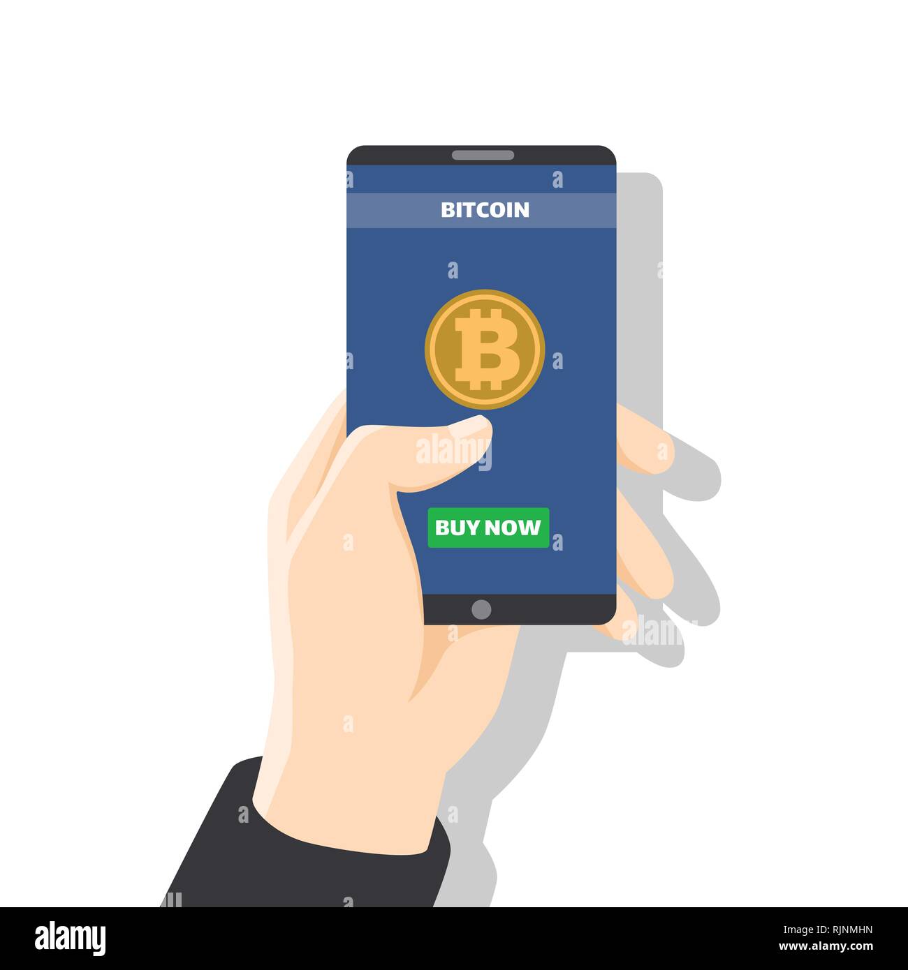 Mobile bitcoin business Stock Vector Images - Alamy