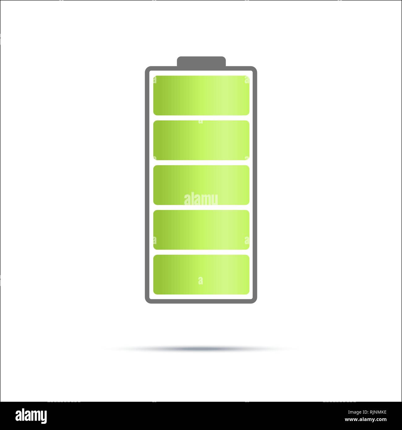 fully charged battary icon on light background Stock Vector Image & Art ...