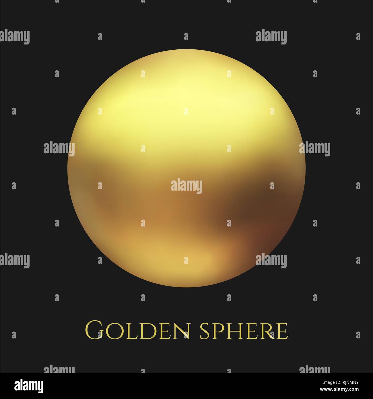 Realistic gold metal sphere, vector golden ball Stock Vector Image ...