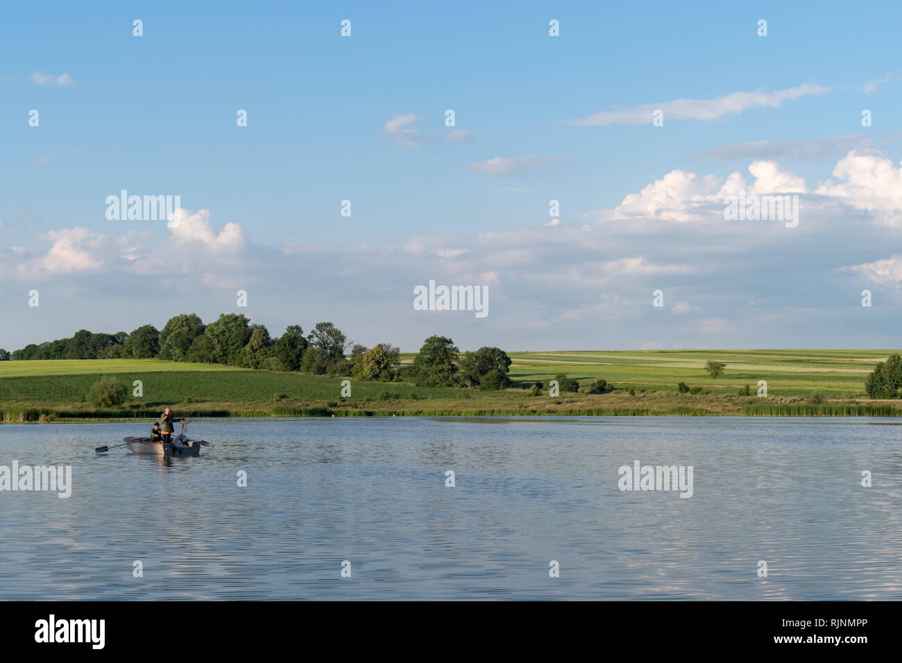 Pond in summertime, Podilski Tovtry National nature park, Ukraine Stock ...