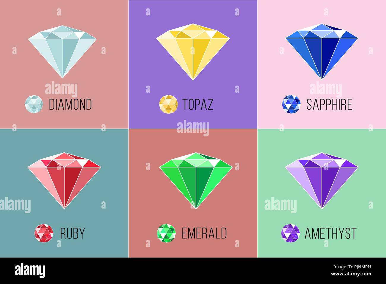 Gem collection Stock Vector Images - Alamy