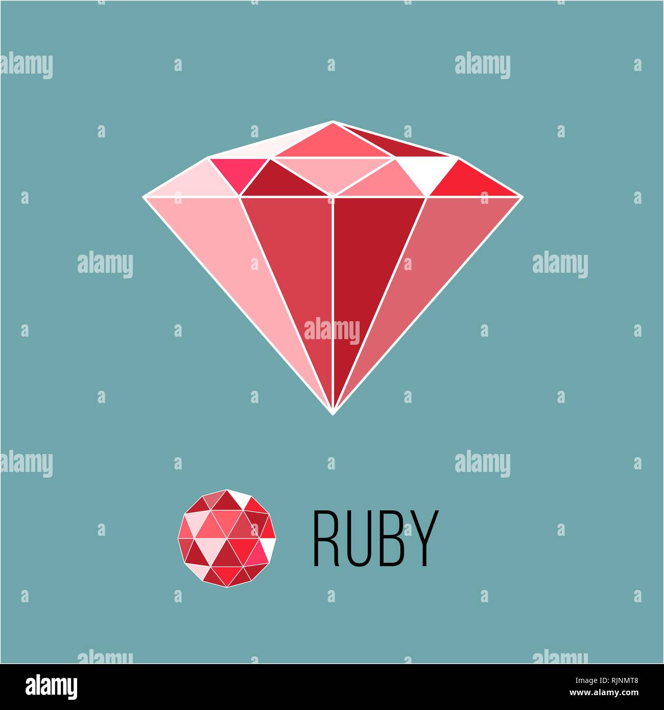 Ruby logo hi-res stock photography and images - Alamy