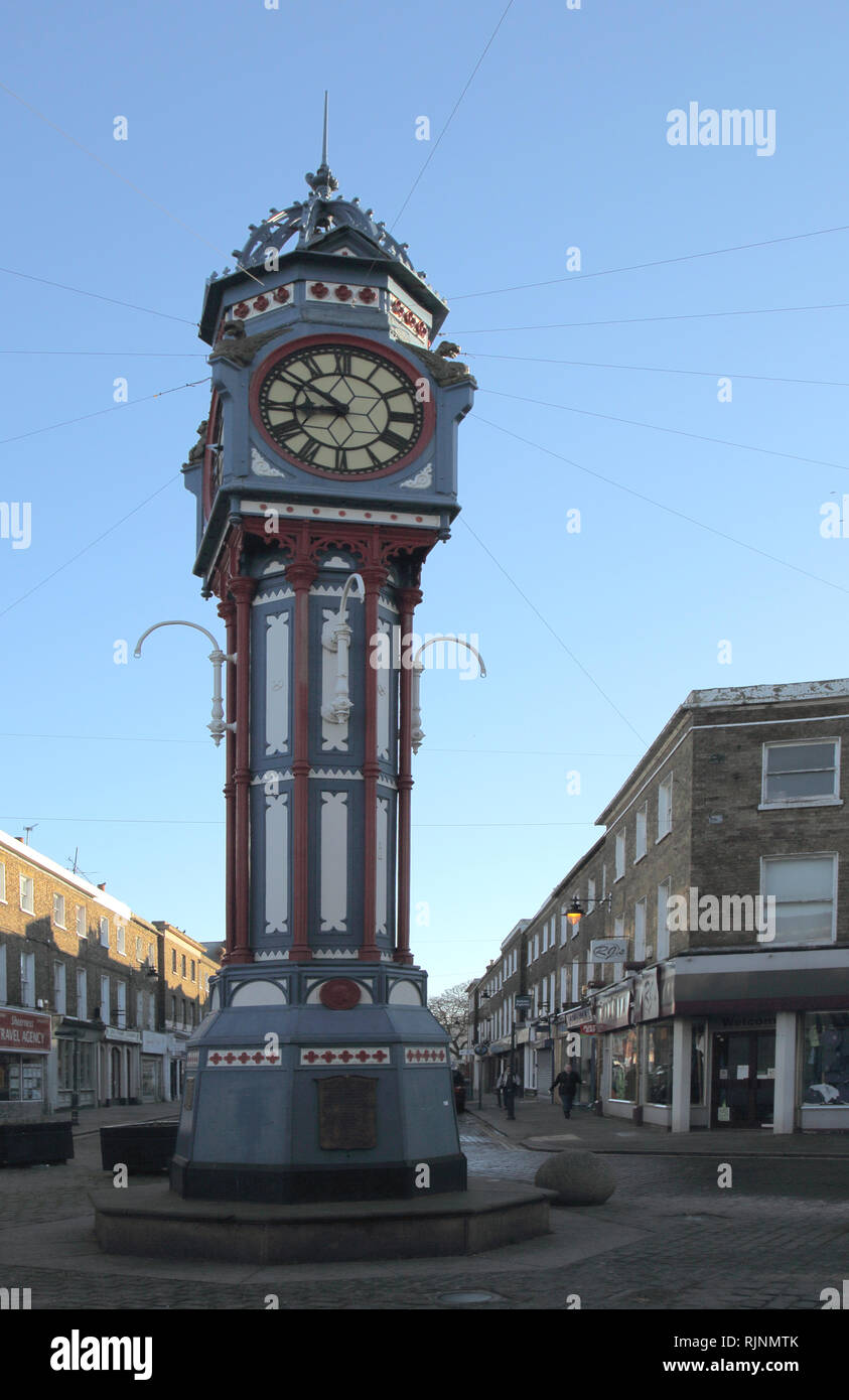 the landmark clock tower in the centre of sheerness on the isle of ...