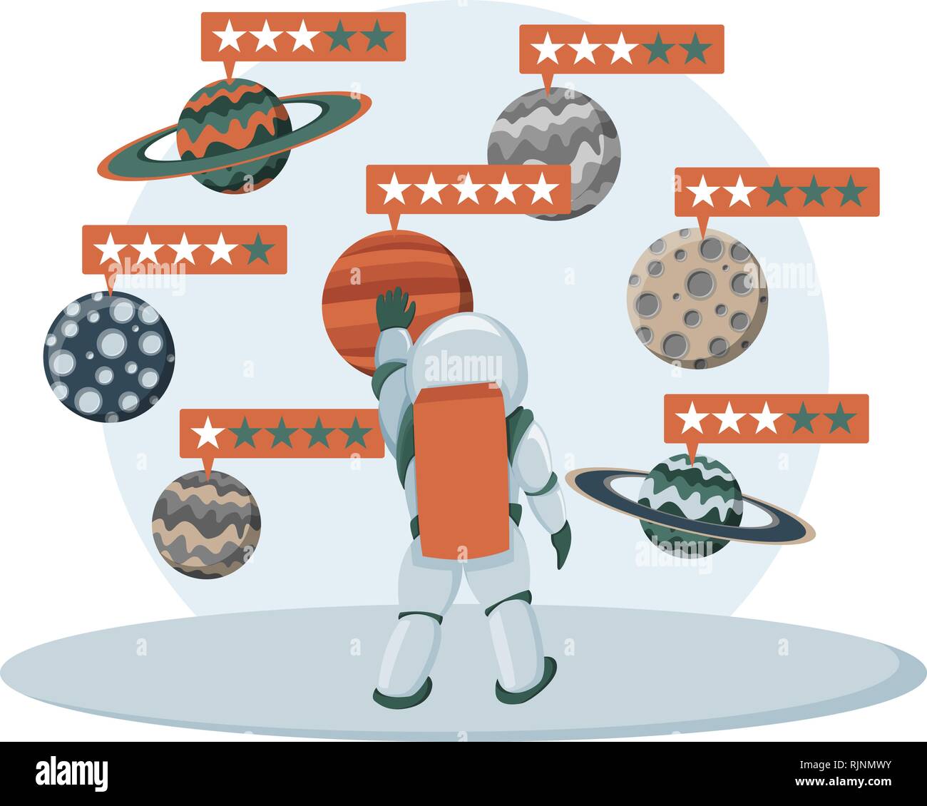 Star rating vector illustration flat design. Feedback concept ...