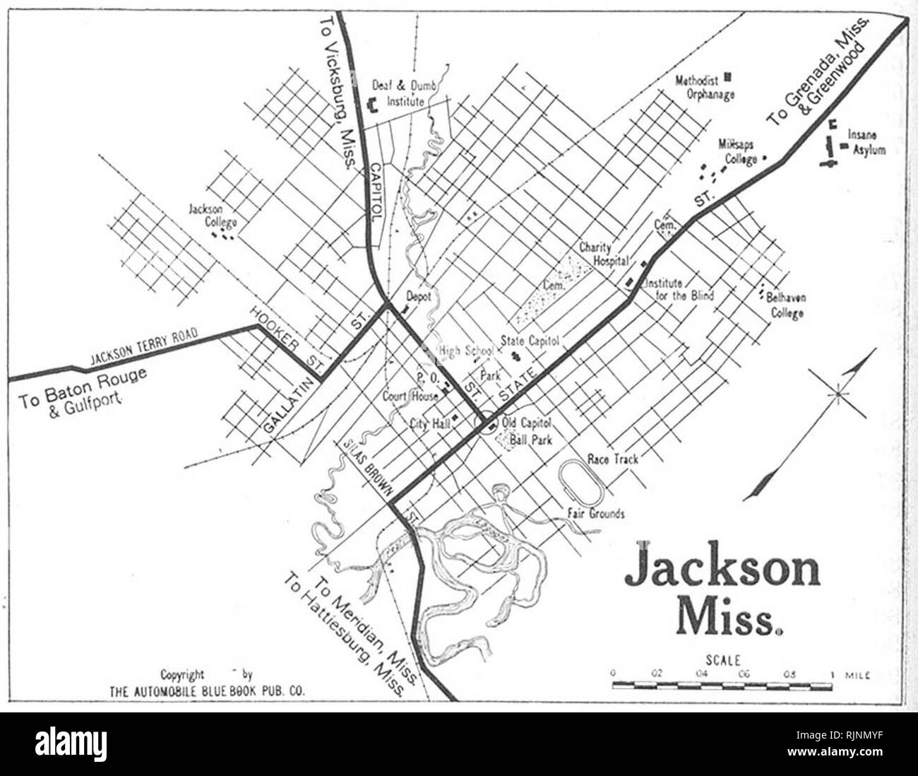 Map of jackson hi-res stock photography and images - Alamy
