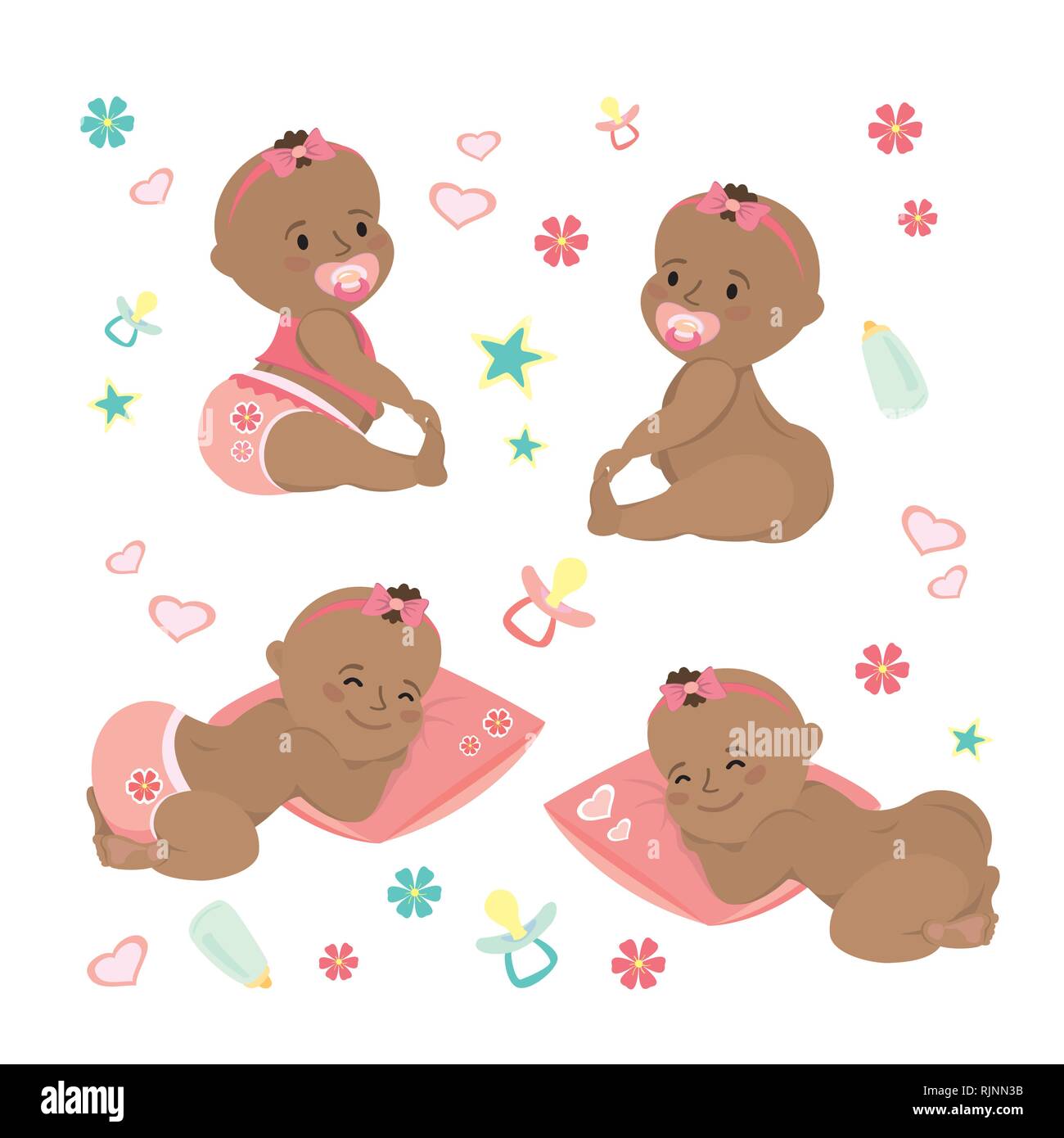 African american baby Stock Vector Images - Alamy