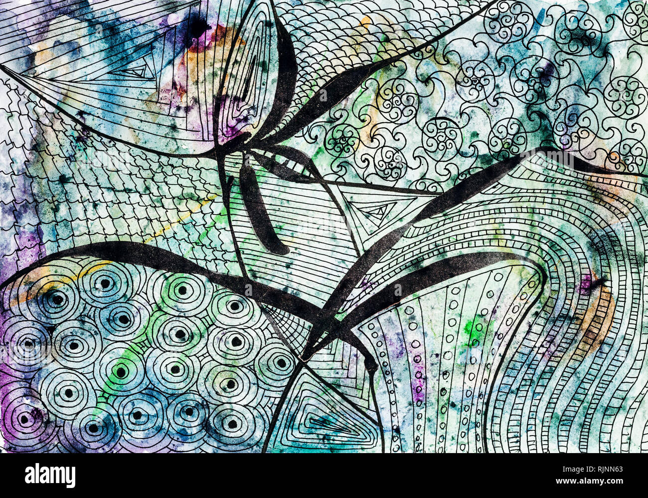 Coloured ink drawing hi-res stock photography and images - Alamy