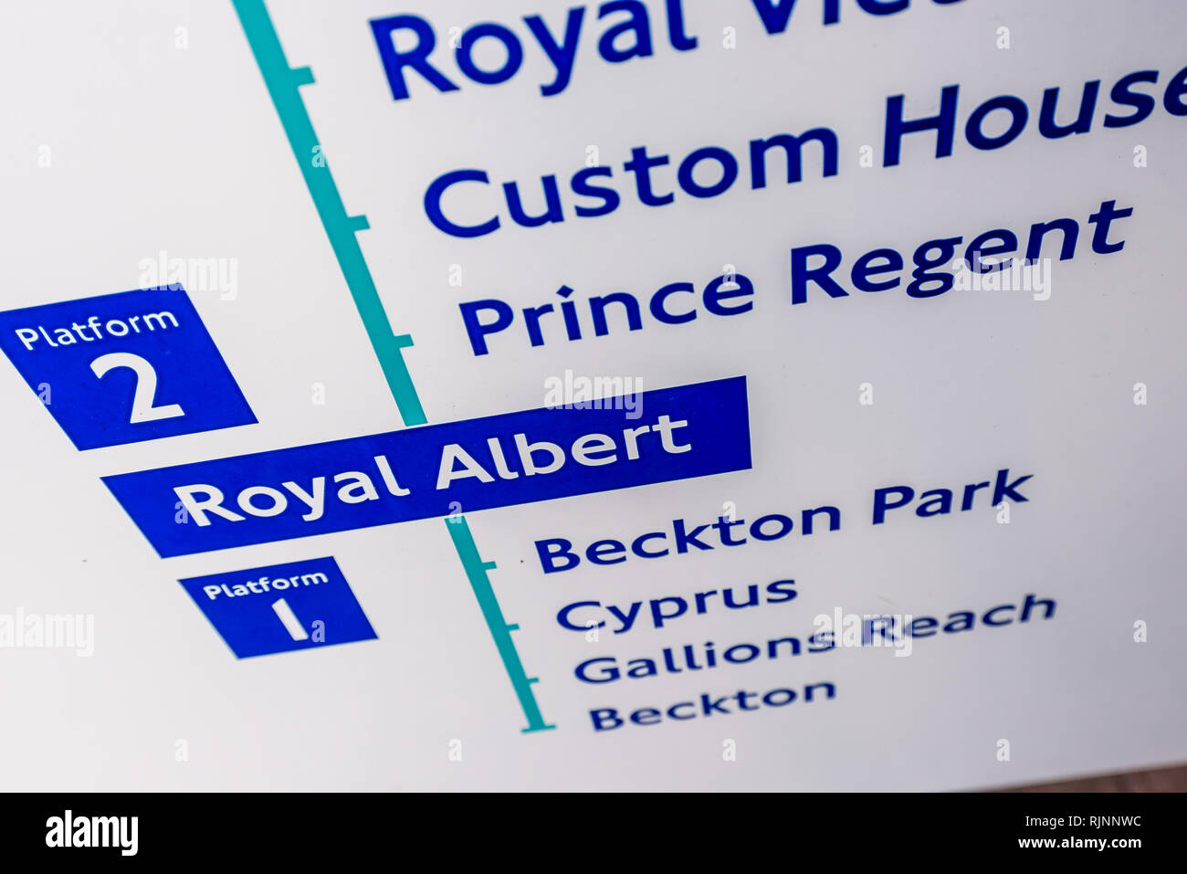 London, England. Royal Albert Station, DLR Line (Docklands Light ...