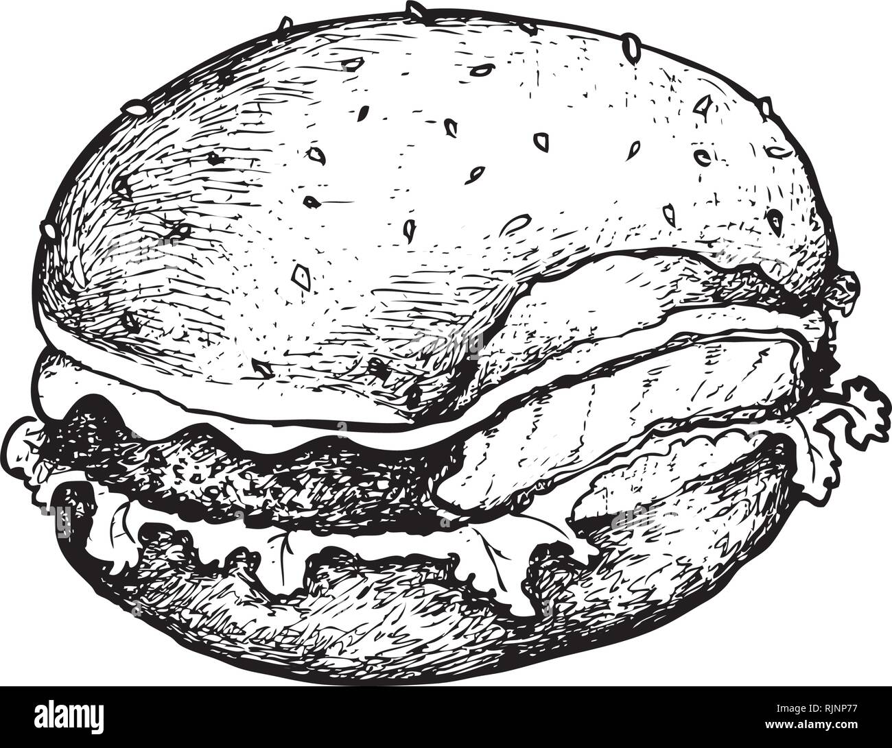 Filet o fish sandwich Stock Vector Images - Alamy