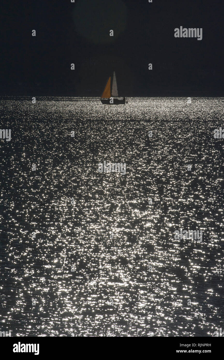 Europe, Italy, Lombardy, Lago Lario, Lago Como, Lecco branch. Mandello ...