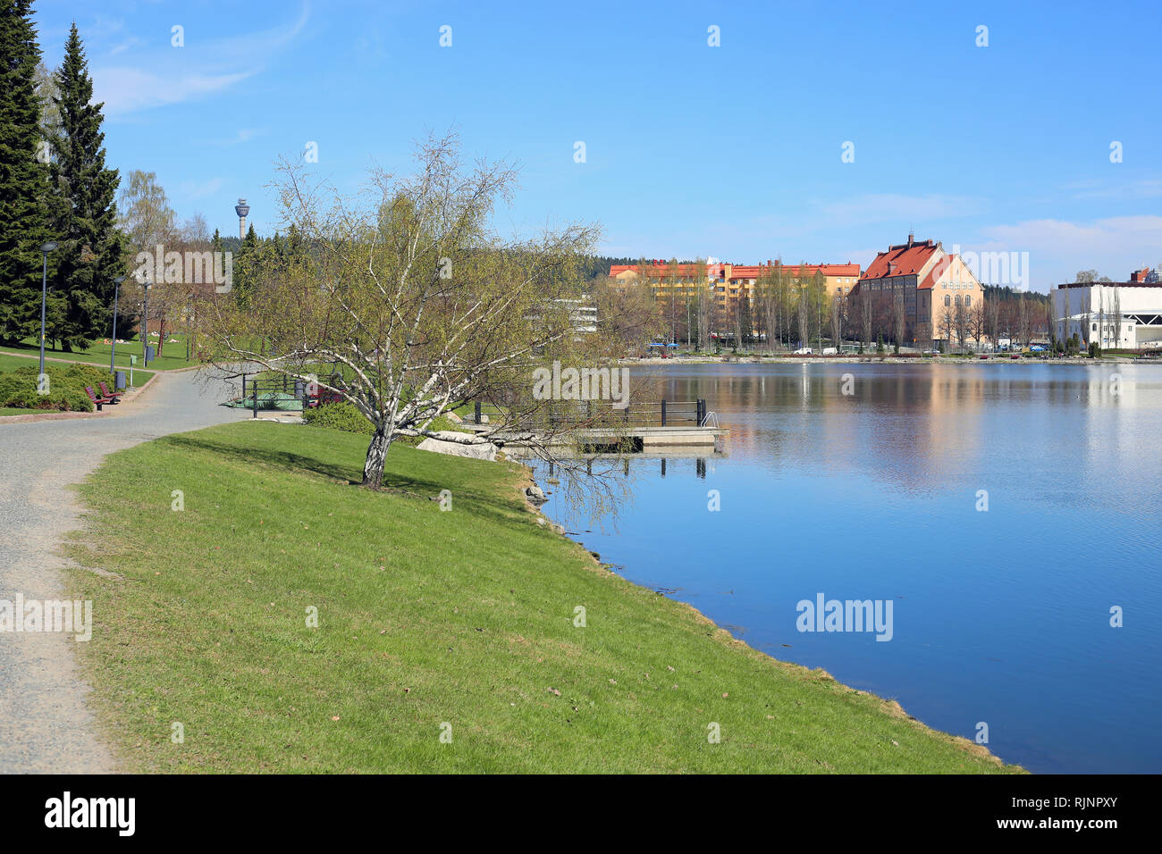 Beautiful landscape from lake Valkeinen located in Kuopio, Finland ...