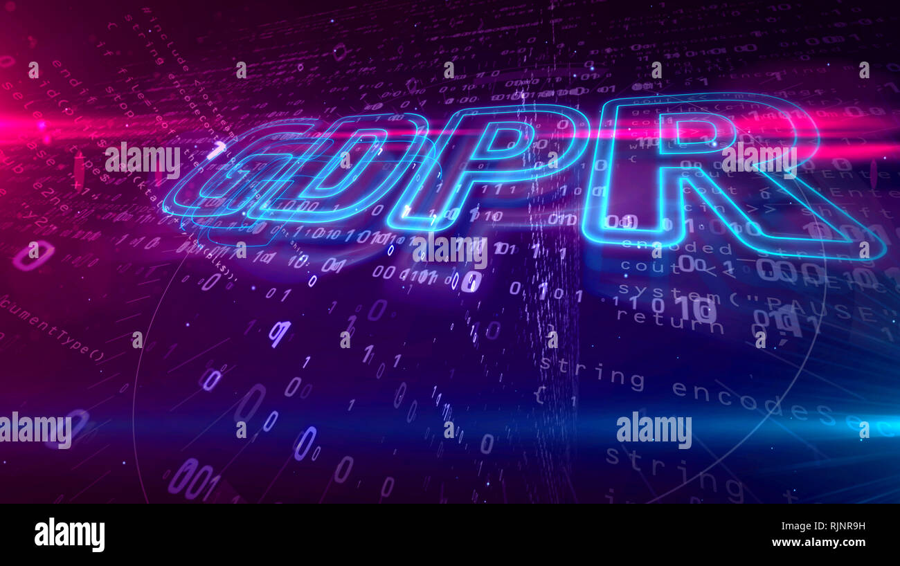 GDPR general data protection regulation law on digital background ...