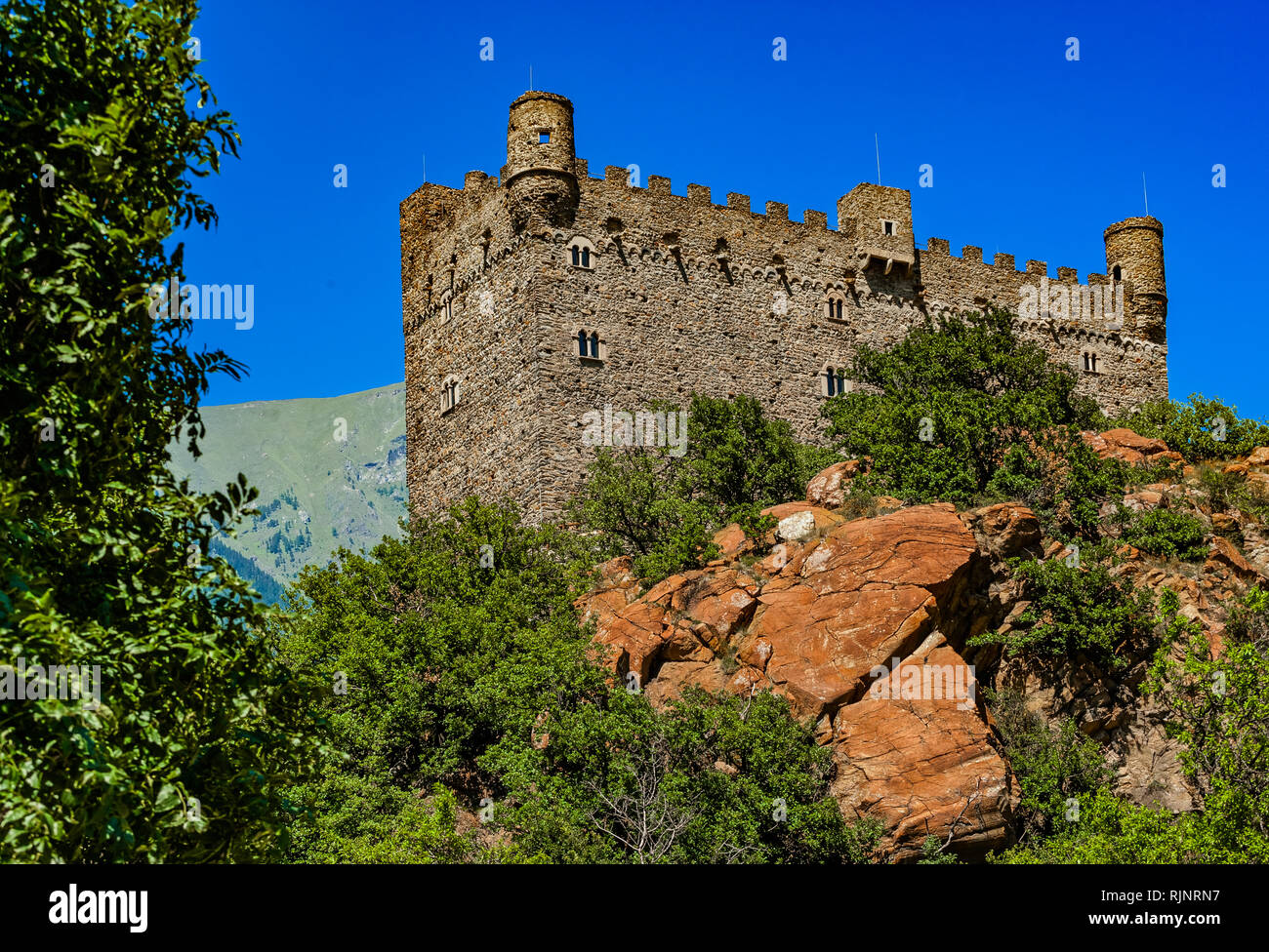 Italy Valle D'Aosta Chatillon Ussel Castle Stock Photo - Alamy