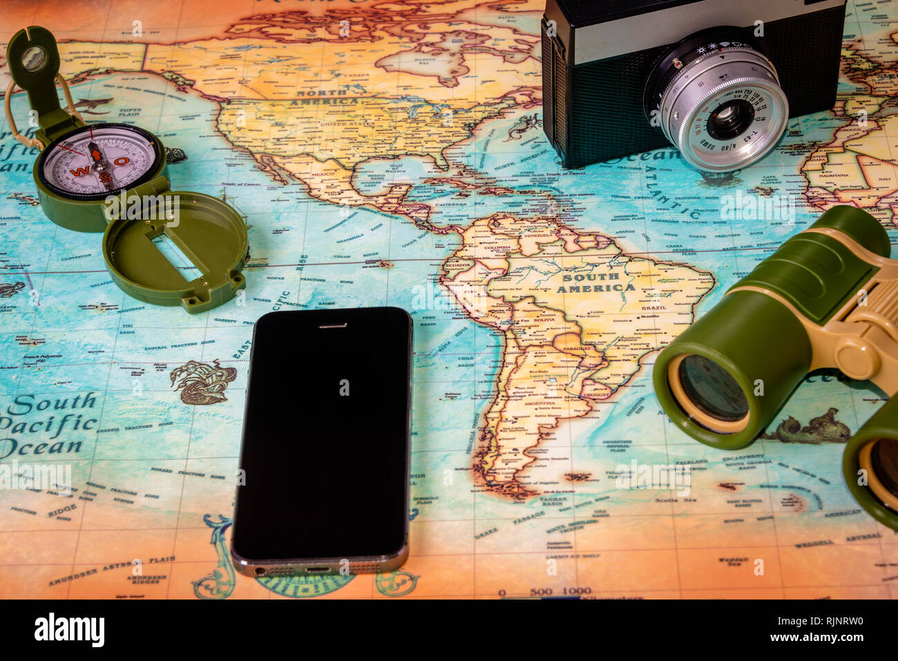 Separator North America And South America Map