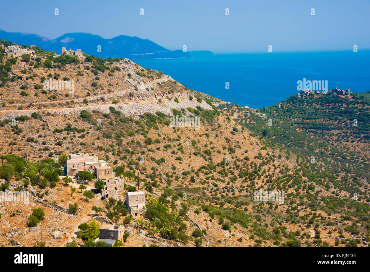costal landscape, greek coast in summer Stock Photo - Alamy