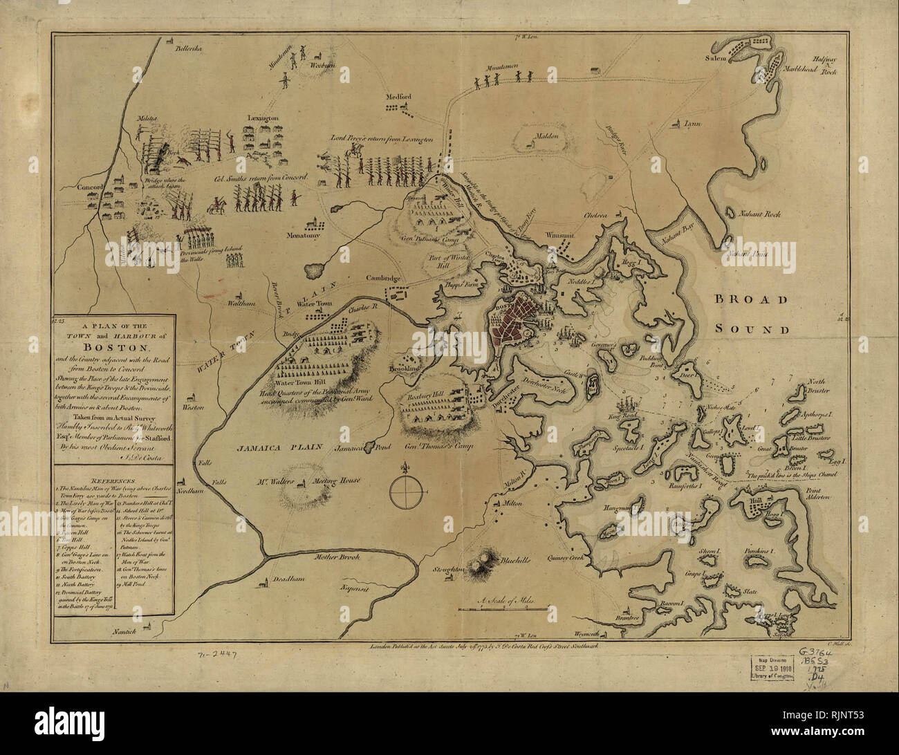 Old Map Of Boston High Resolution Stock Photography and Images - Alamy