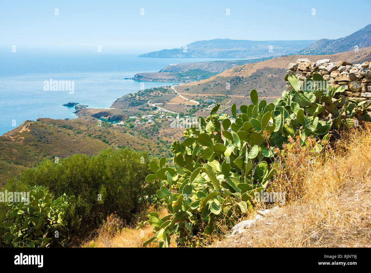 costal landscape, greek coast in summer Stock Photo - Alamy