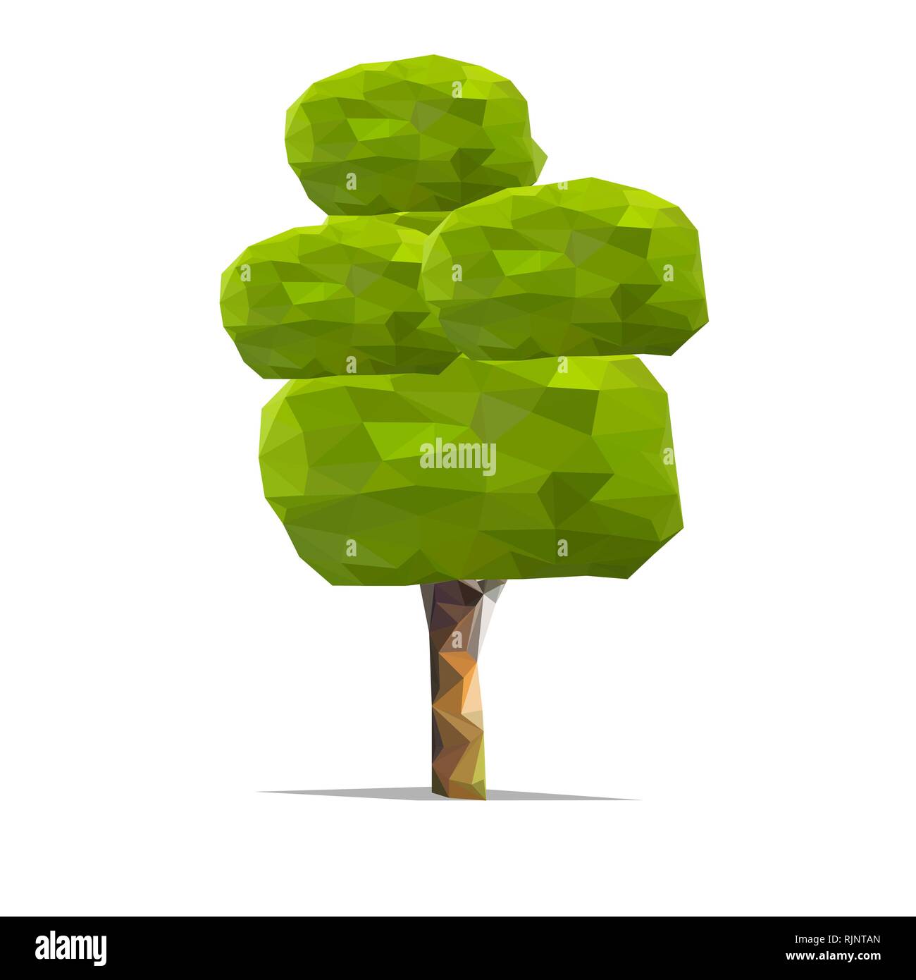 Tree low poly style. Geometric poligonal illustration. Vector design ...