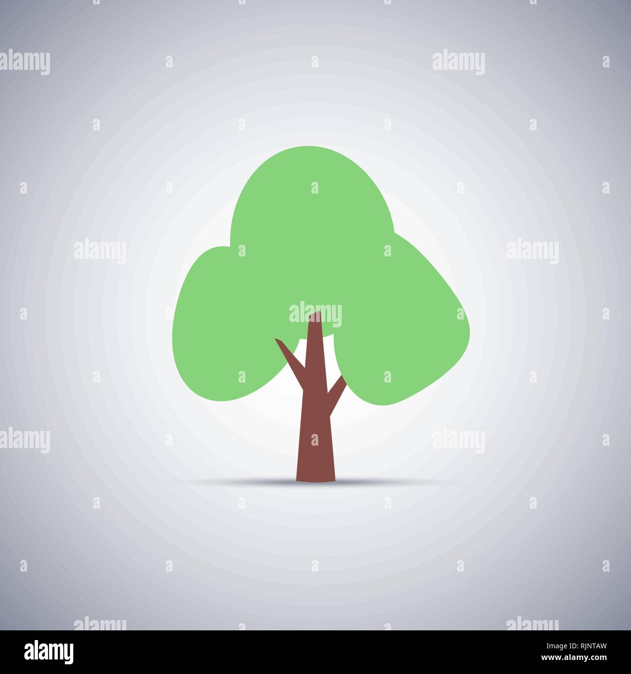 Flat design evergreen tree Stock Vector Images - Alamy