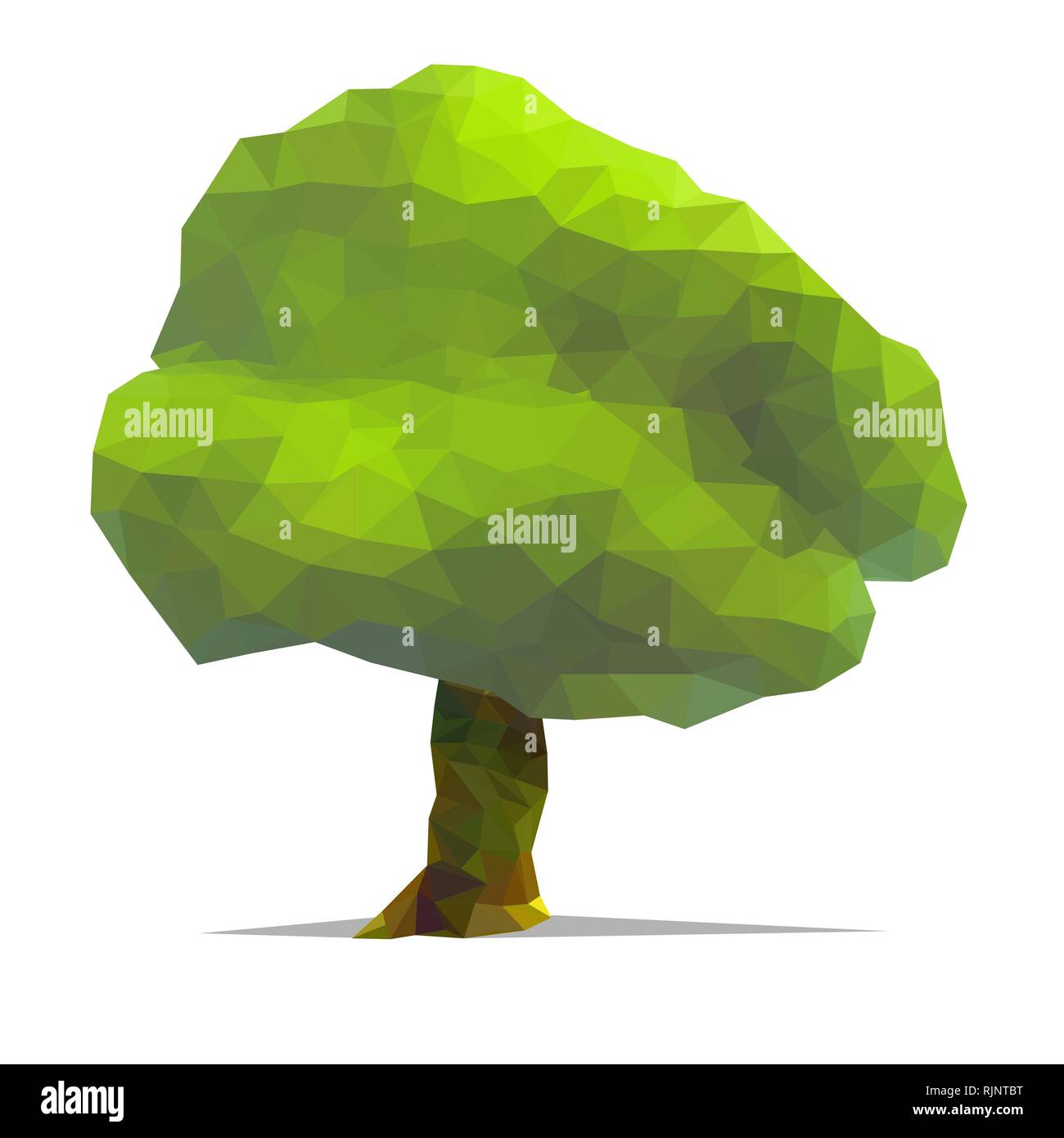 Tree low poly style. Geometric poligonal illustration. Vector design ...
