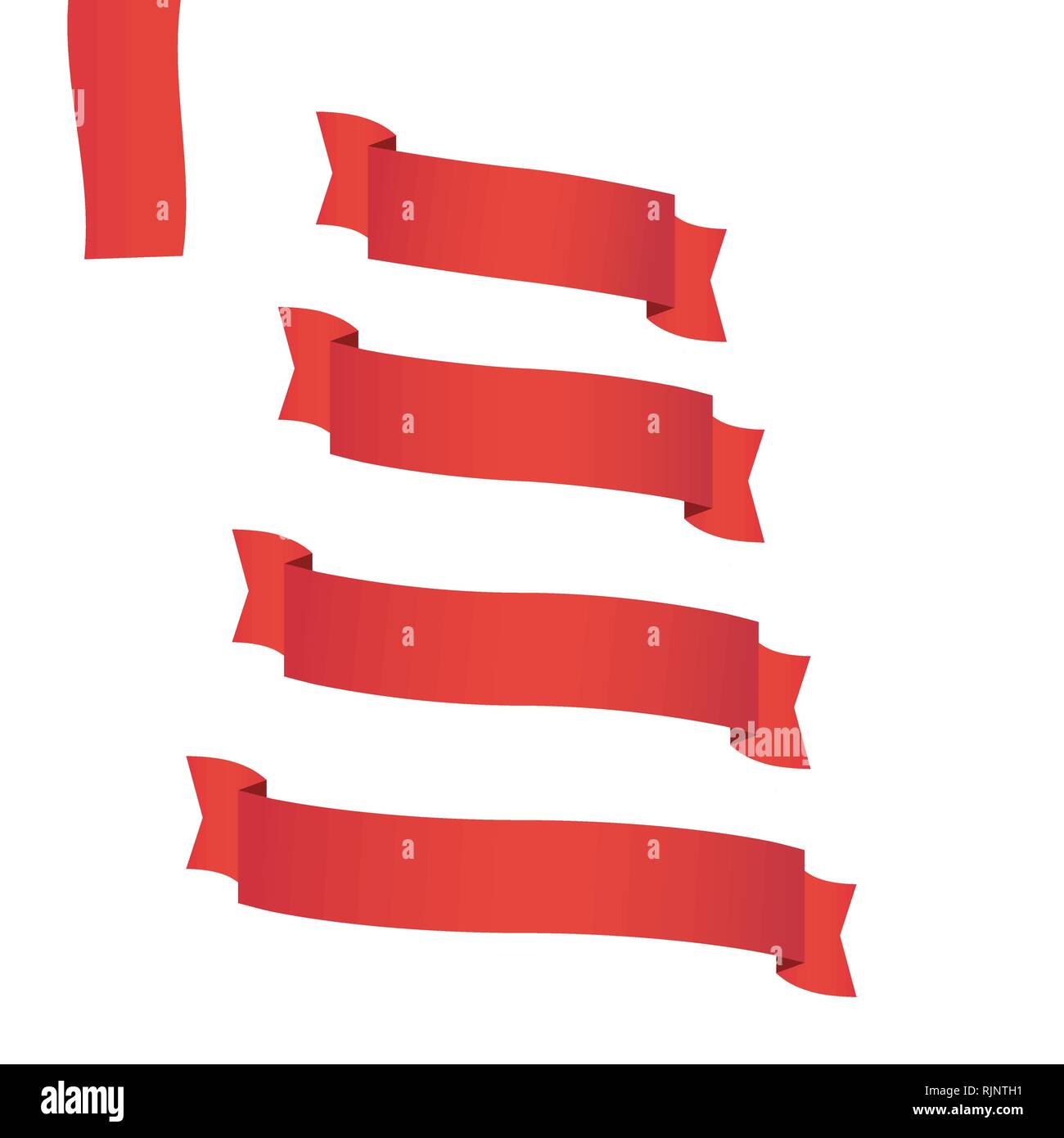 Red web ribbon banners set. Vector illustration for design Stock Vector ...