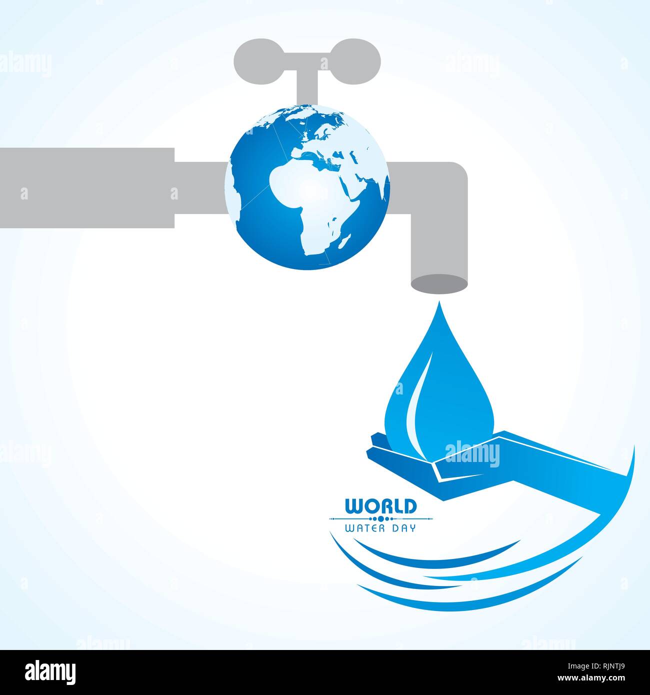 Save Nature Concept World Water Day Stock Vector Stock Vector Image