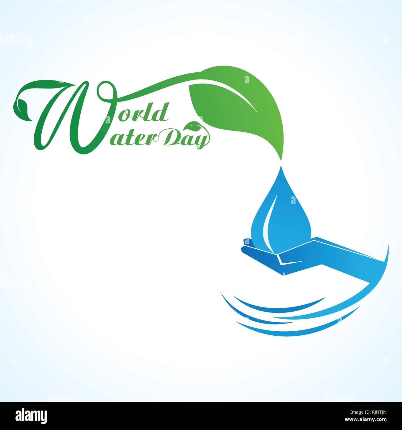 Save Nature Concept - World Water Day Stock Vector Stock Vector Image ...