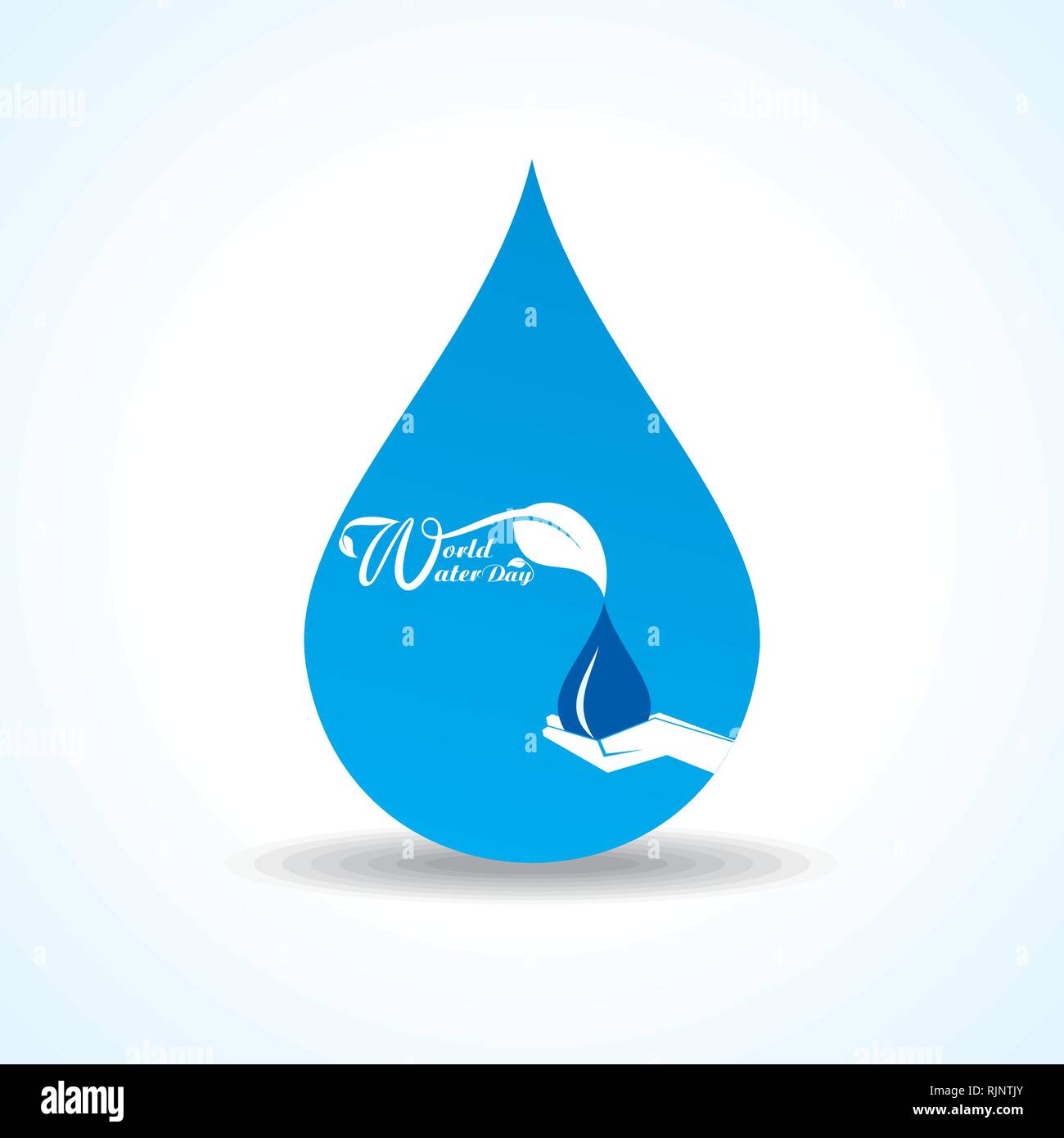 Save Nature Concept World Water Day Stock Vector Stock Vector Image