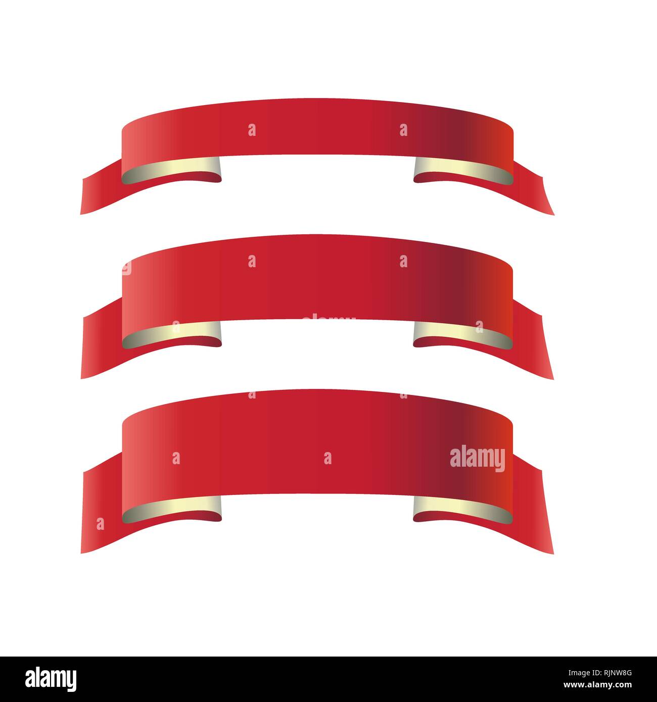 Red web ribbon banners set. Vector illustration for design Stock Vector ...