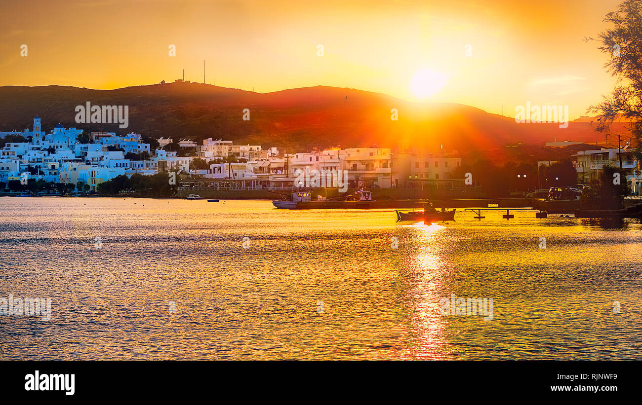 Milos harbour hi-res stock photography and images - Alamy
