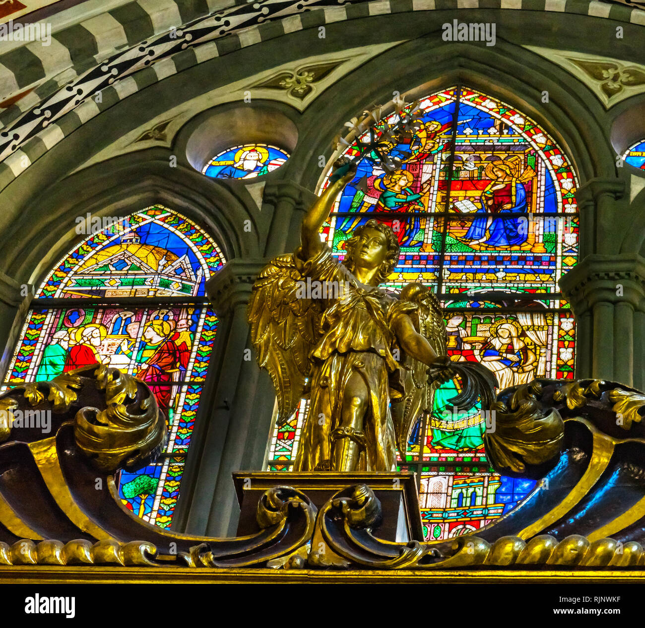 Angel Stained Glass Chapel Santa Maria Novella Church Florence Italy ...