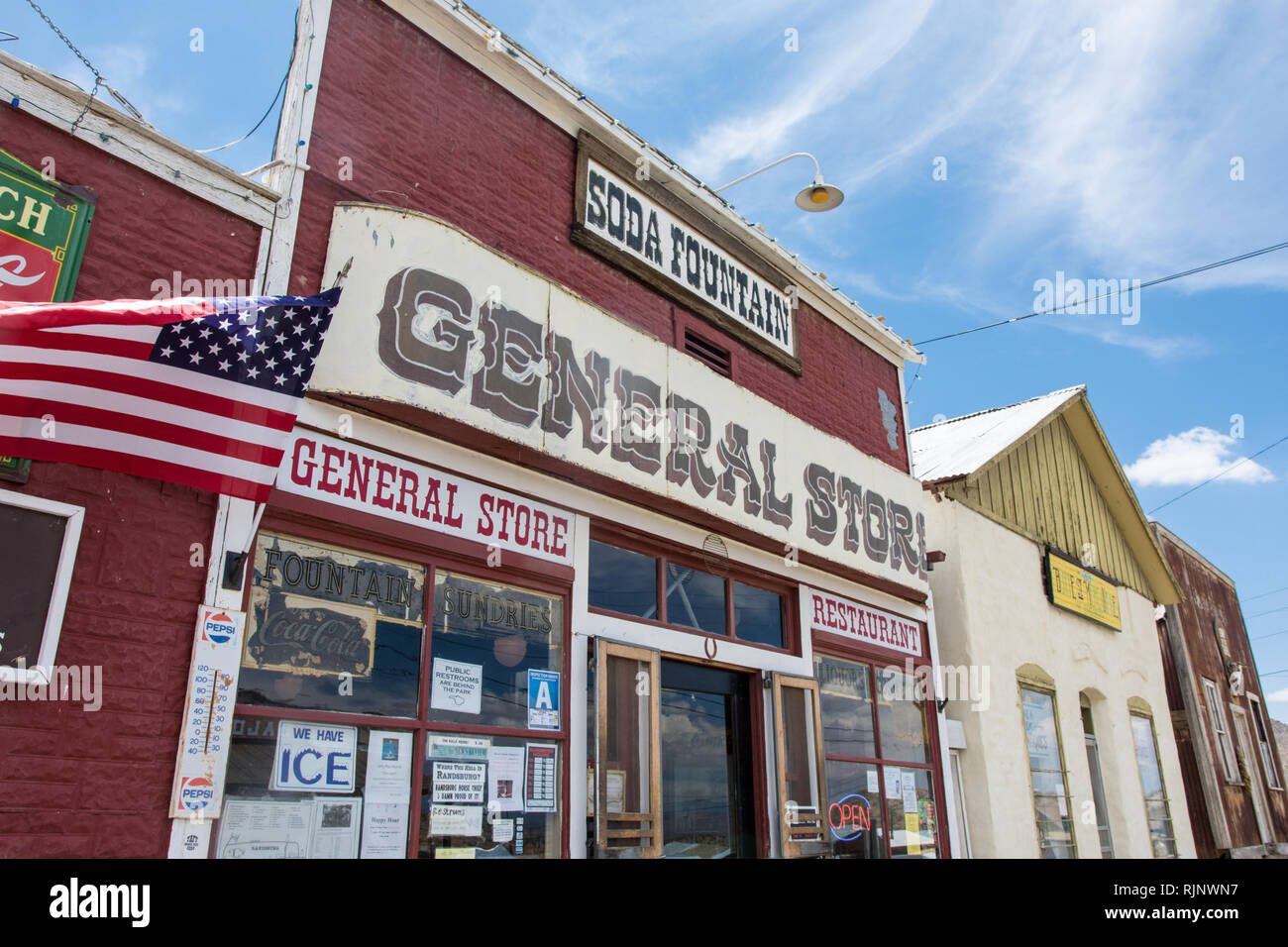 JULY 3 2017 - RANDSBURG, CALIFORNIA: The Randsburg General Store is one ...