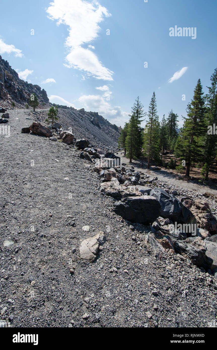 Trail up to Obsidian Dome, a geological feature in the Mammoth Lakes ...