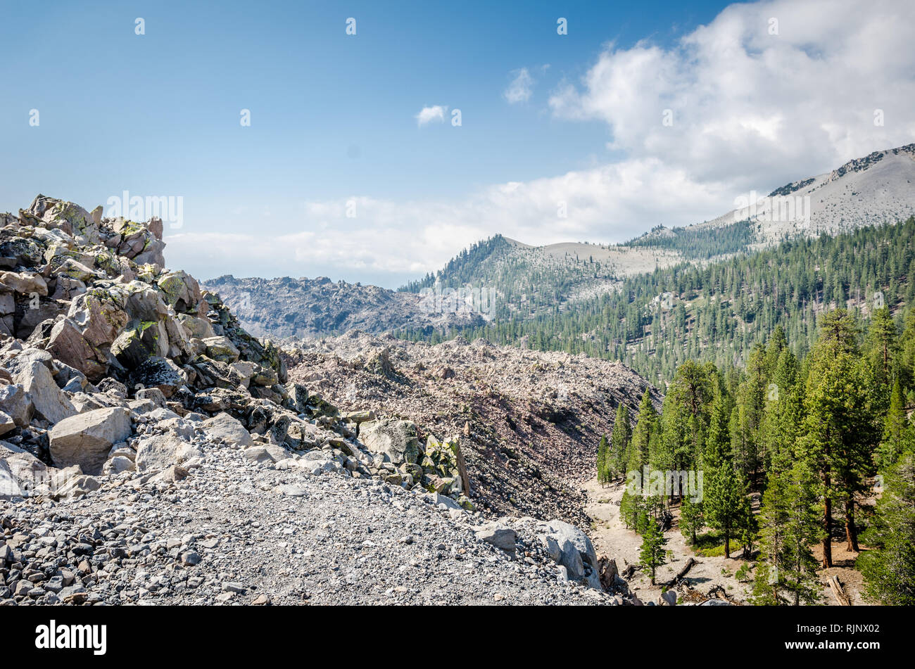 Trail up to Obsidian Dome, a geological feature in the Mammoth Lakes ...