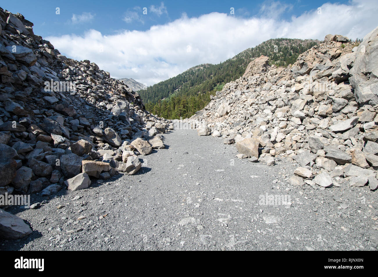 Trail up to Obsidian Dome, a geological feature in the Mammoth Lakes ...