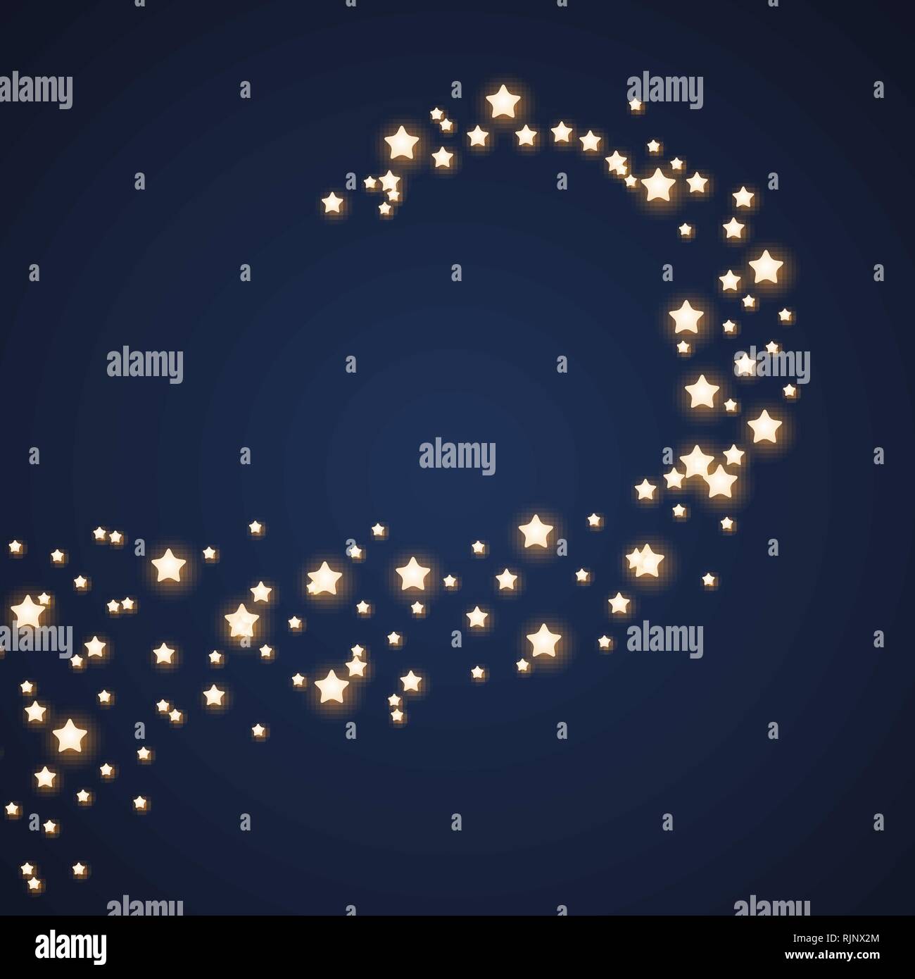 Falling star, comet line on night sky background. Vector Illustration ...