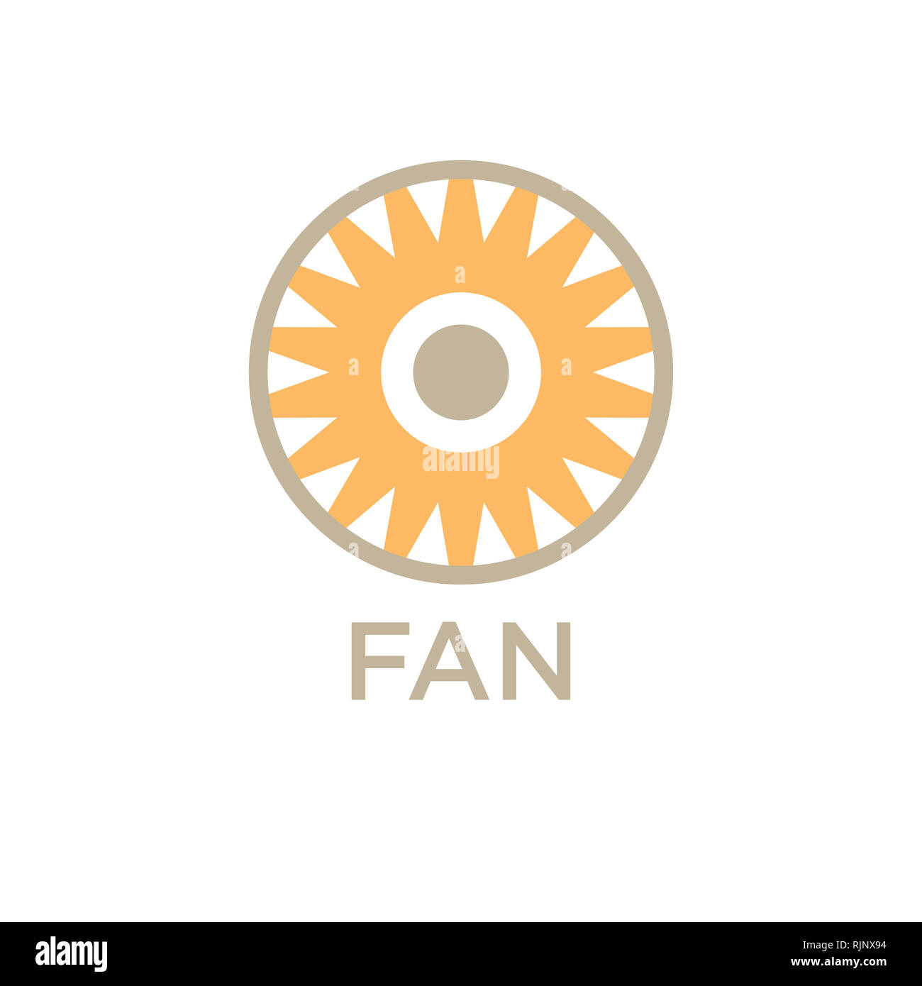 vector illustration design fan logo company Stock Photo - Alamy